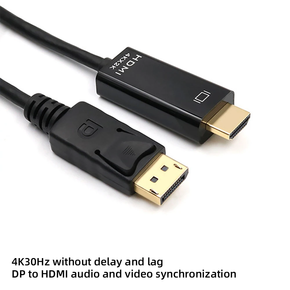 DP-To-HDMI-Cable-1-8m-4k-1080P-HD-Adapter-Cord-Computer-Monitor-Cable ...