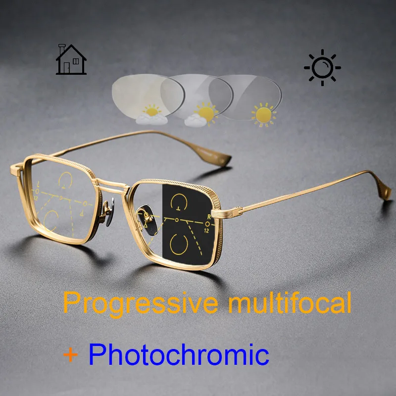 Multifocal Progressive Photochromic Reading Glasses for Men Big Face ...