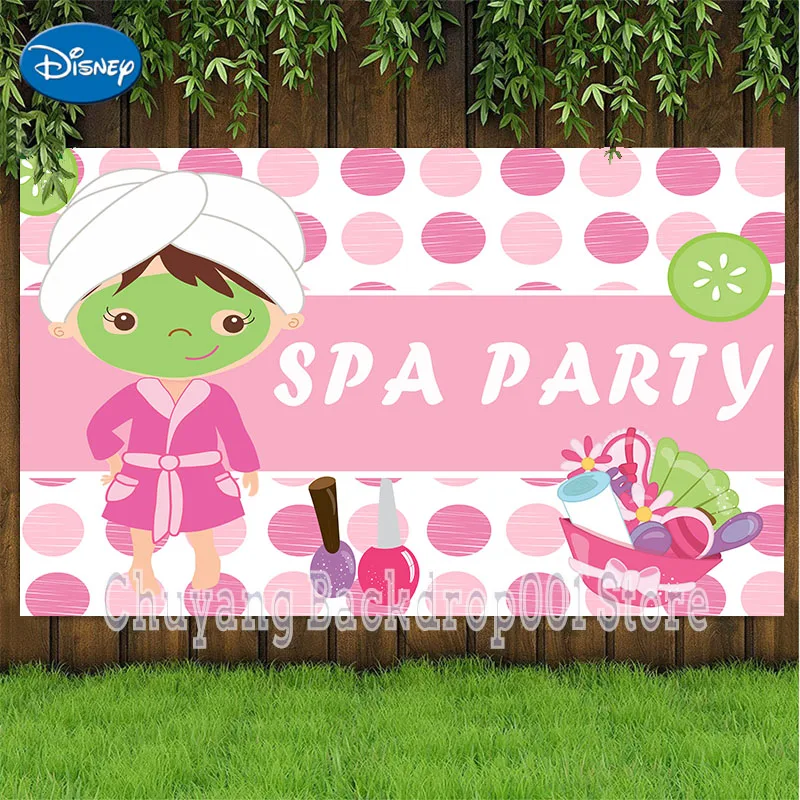 Pink-Spa-Make-up-Pamper-Party-Backdrops-for-Girl-Birthday-Photography ...