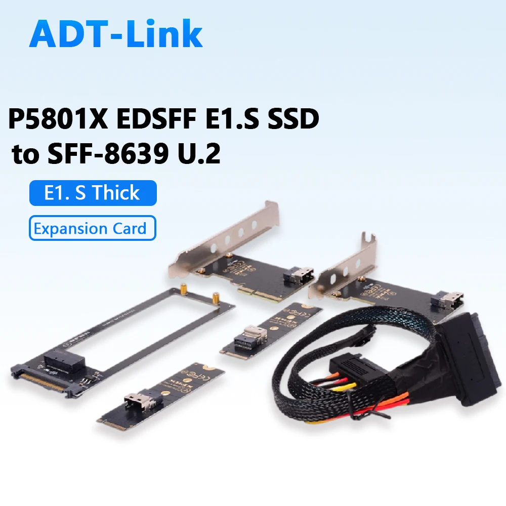 P5801X EDSFF E1. S SSD a SFF-8639 U. 2 Tarjeta adaptadora de expansión ...