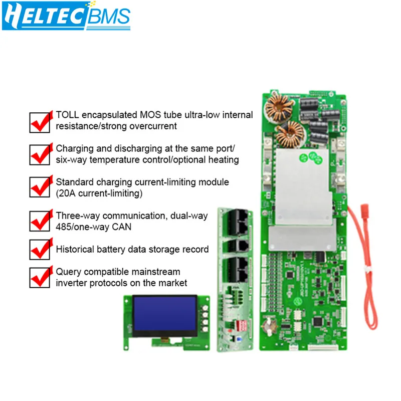 Inverter BMS Lifepo4 48V BMS 16S 100A 200A Peak 600A Can Parallel BMS ...