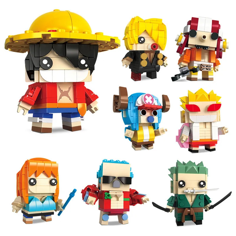 New 24 style One Piece BrickHeadz Building Blocks Luffy Roronoa Zoro ...