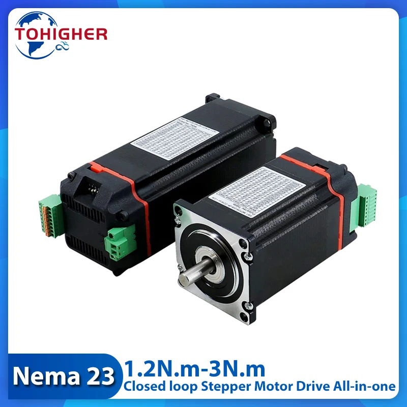 Nema 23 57mm Integrated Closed loop Stepper Motor Driver All-in-one Motor with Encoder 1.2Nm-3Nm ...