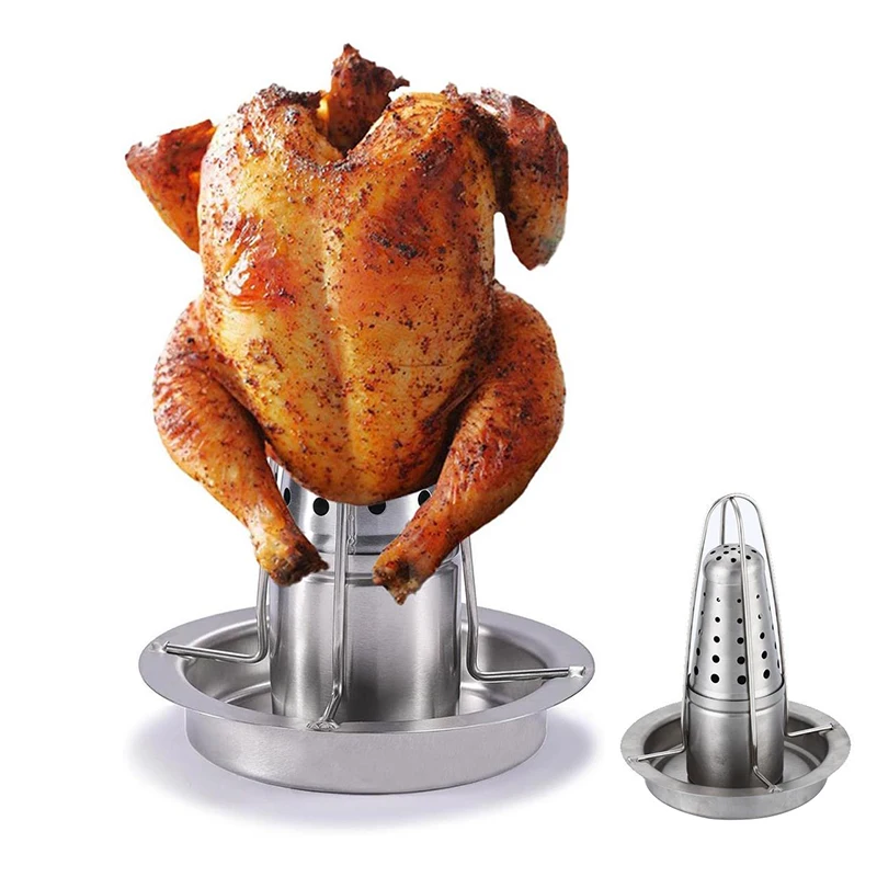 Stainlness Steel Roasting Grill Stand Outdoor Portable Chicken Roaster ...
