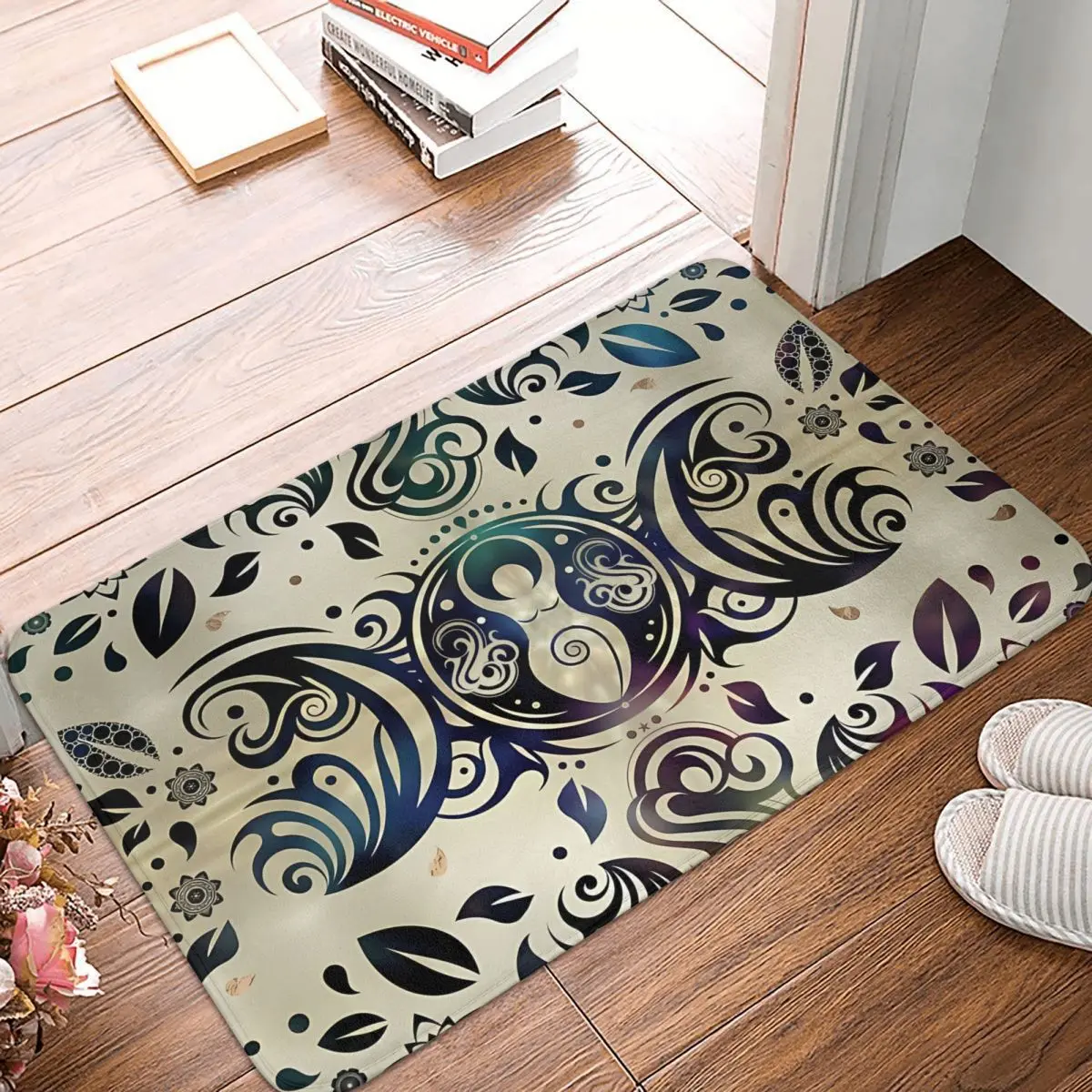 Viking-Triple-Moon-Goddess-Anti-Slip-Doormat-Bath-Mat-Moonlight-Purple ...