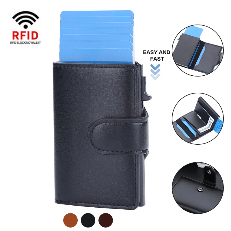 Card Holder Wallets Men Brand Black Leather Slim Mini Small Money Bag Male - Wallets - Aliexpress