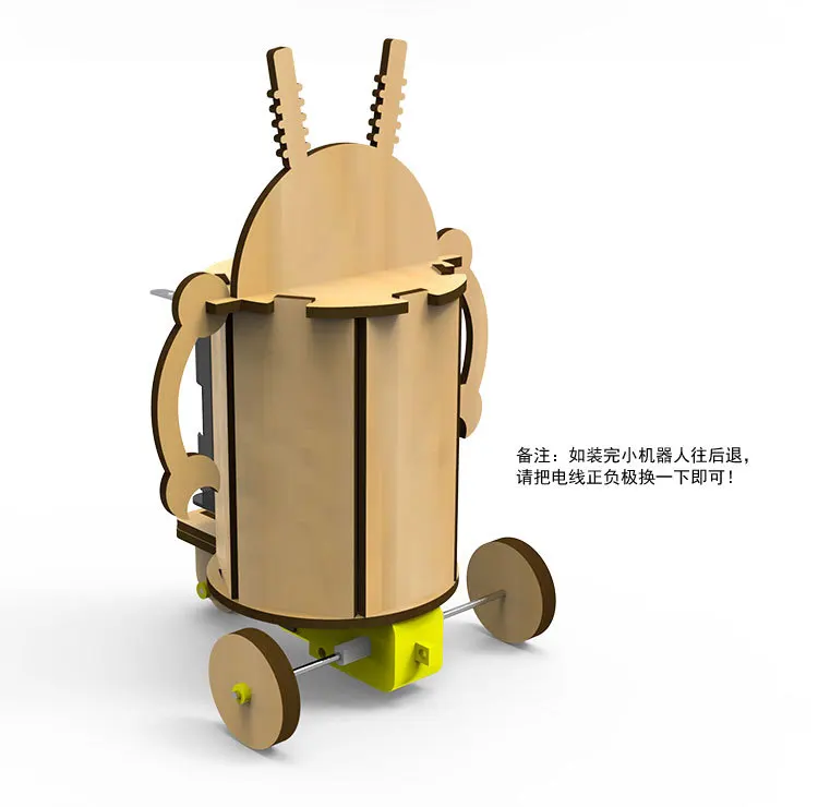 Wooden Barrel Robot Assembly Model Children’s Scientific Experiment ...