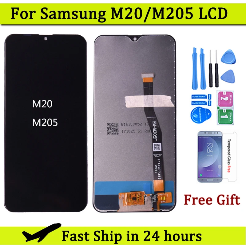Display-LCD-com-Montagem-Digitador-Touch-Screen-Fit-para-Samsung-M20 ...