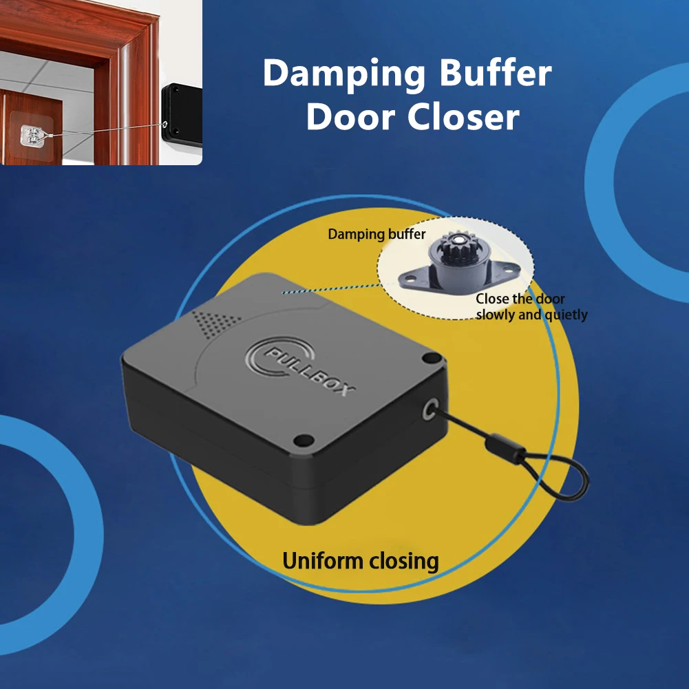 Non-Punching-Household-Door-Buffer-Door-Closer-Automatic-Door-Closing-Tool-Pull-Rope-Closing ...
