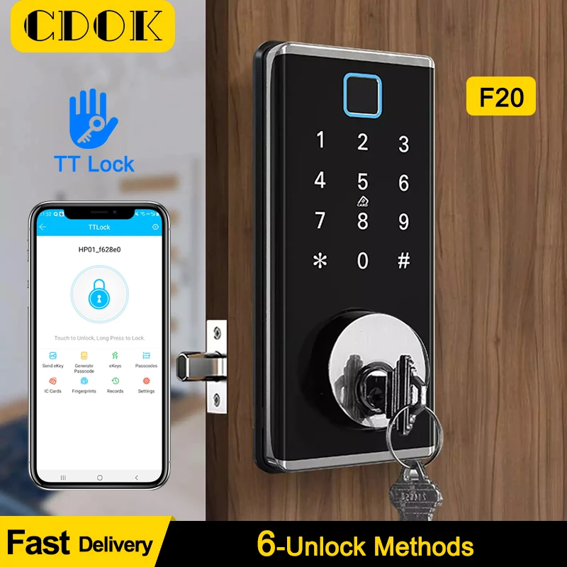 CDOK-F20-Automatic-Deadbolt-Fingerprint-Door-Lock-TT-Lock-APP-Remote ...