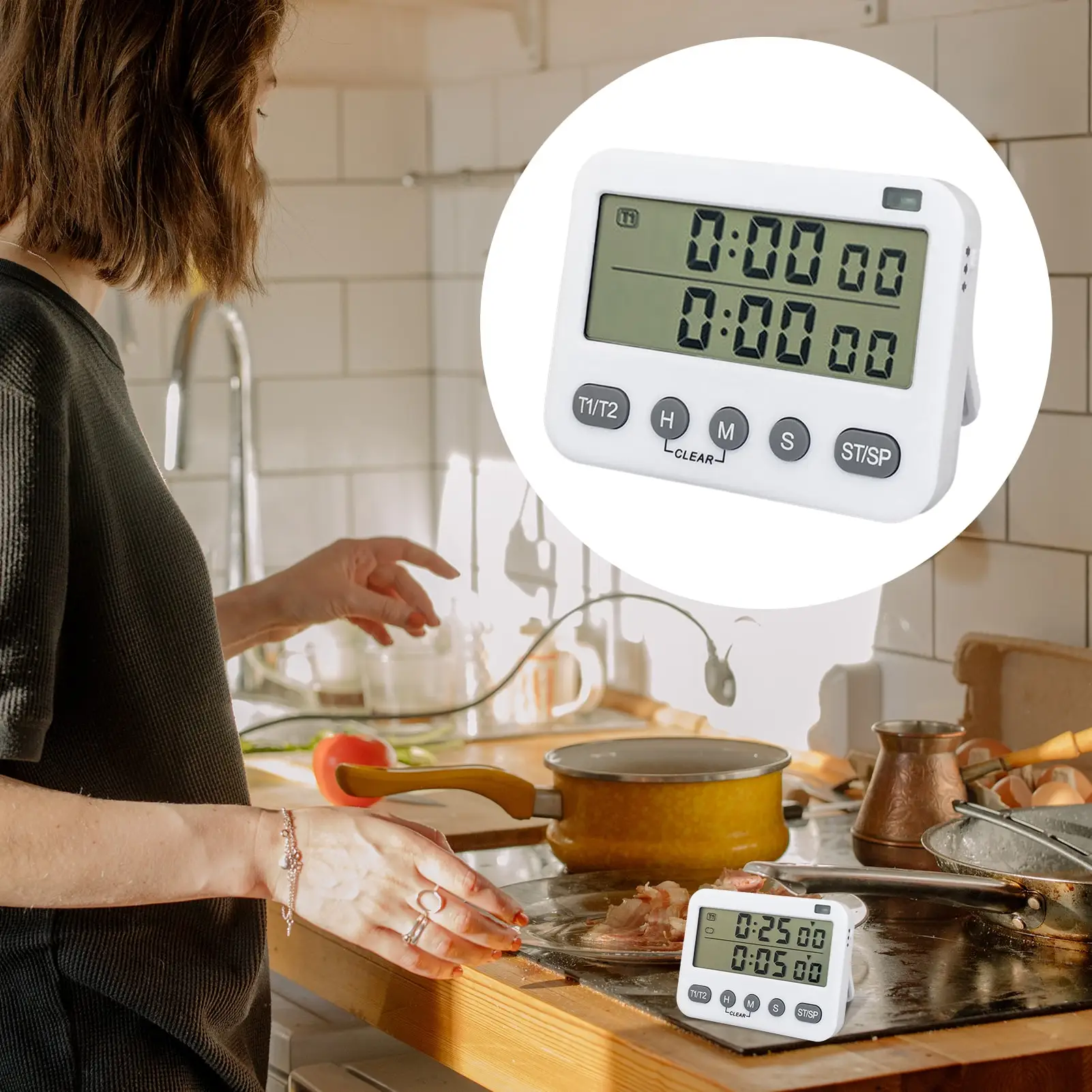 【SALE／100%OFF】 Dual Digital Timer, Kitchen Timer For Cooking Countdown ...