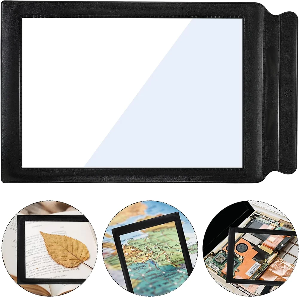 A4-Full-Page-Size-Portable-Black-Frame-Ultra-Thin-Magnifying-Glass ...