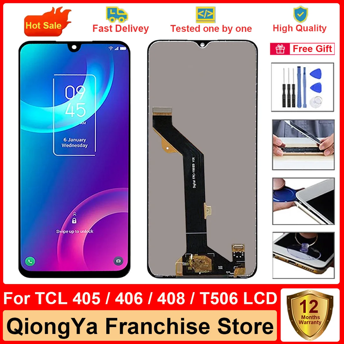 100-Original-6-6-New-Tested-Display-For-TCL-405-406-408-T506D-T506K ...