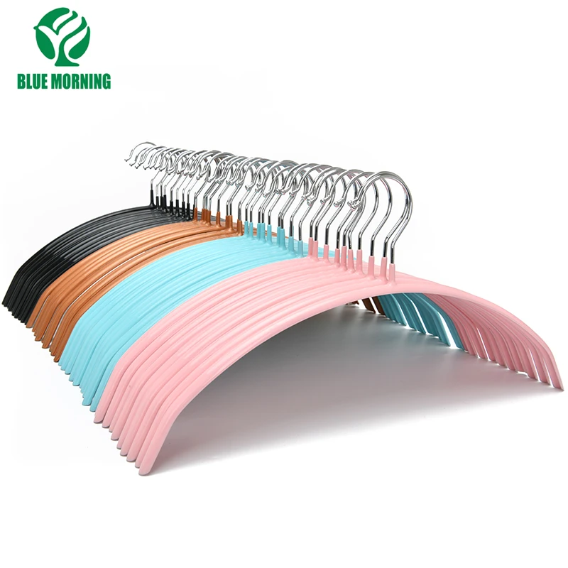 20-Pcs-Curved-Clothes-Hangers-Traceless-Non-slip-Coat-Hanger-Set-Dual ...
