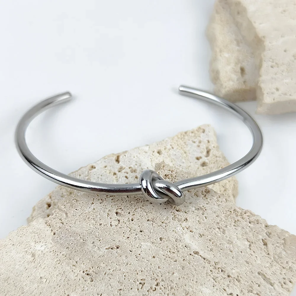 Trendy-Round-Circular-Open-Knot-Cuff-Bangle-Bracelets-for-Women-Open ...