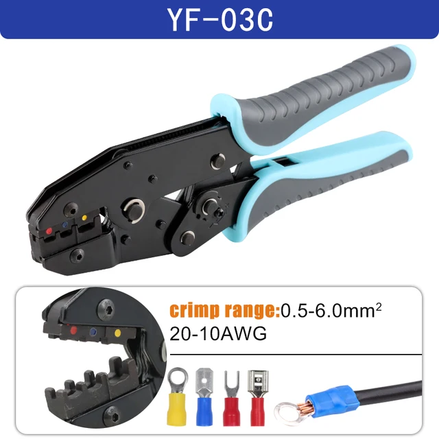 Crimping Wire Pliers YF Clamp Ratcheting Tools For Heat Shrink, Barrel ...