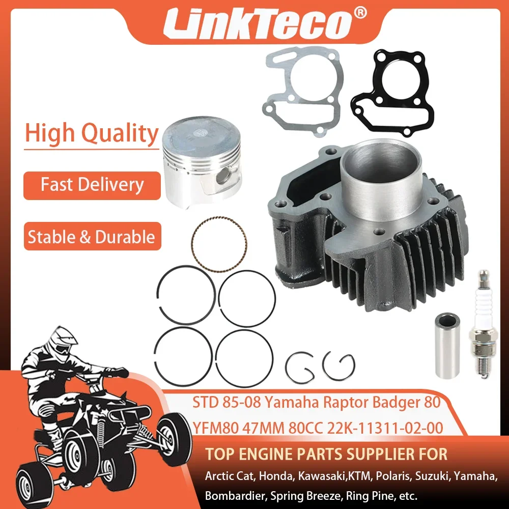 85-08 STD Bore 47MM 80CC Cylinder Piston Gasket Top End Kit For Yamaha ...