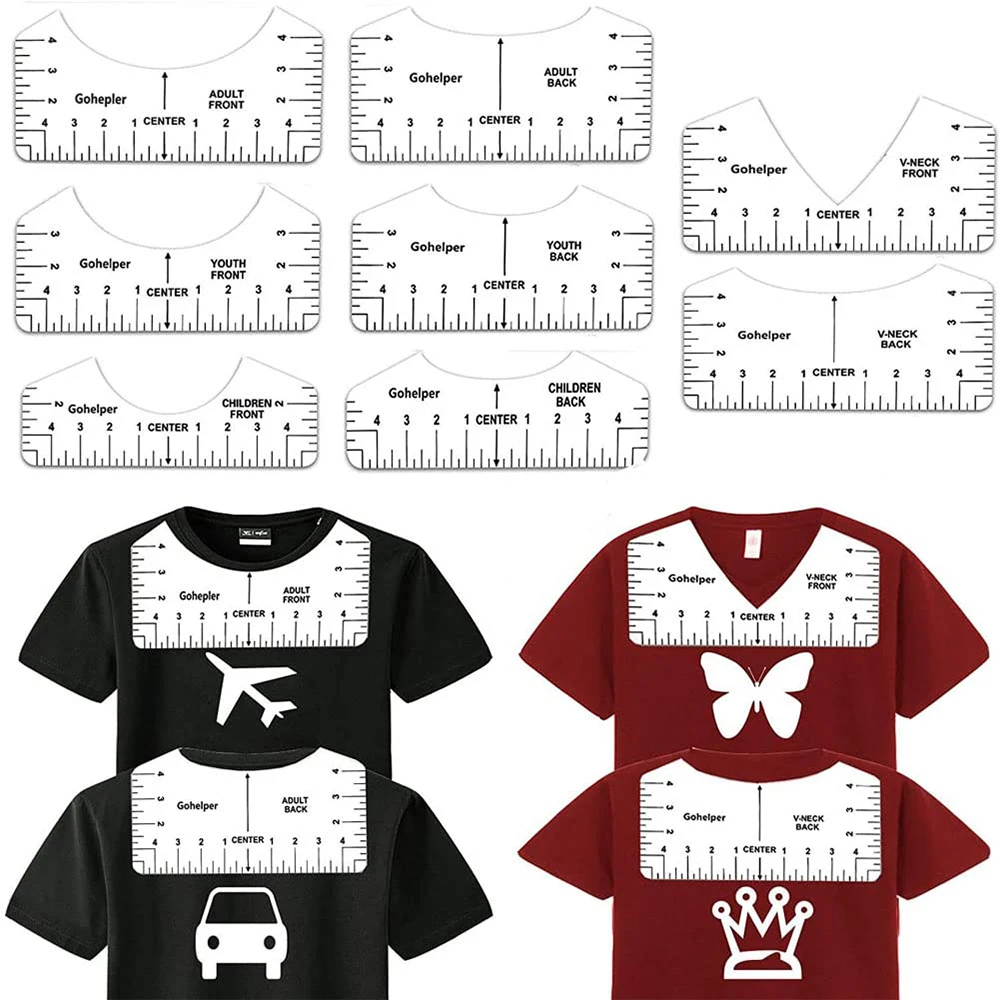 8Pcs-T-Shirt-Ruler-Guide-Center-Designs-Set-for-Clothing-Front-Back-V ...