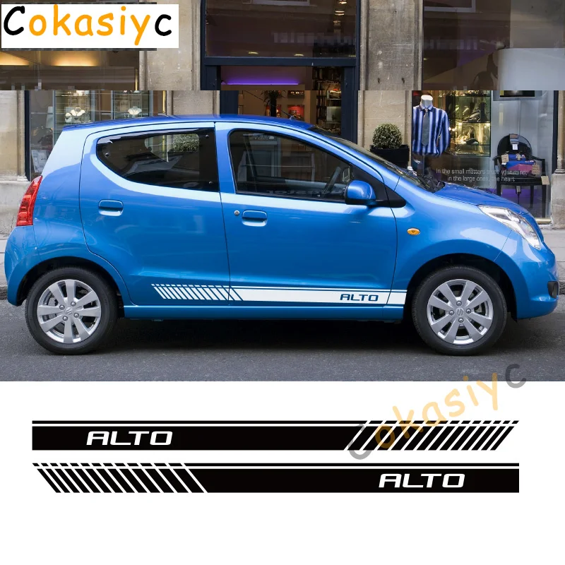 2PCS Car Styling Door Side Stickers For-Suzuki Alto Racing Sport Auto ...