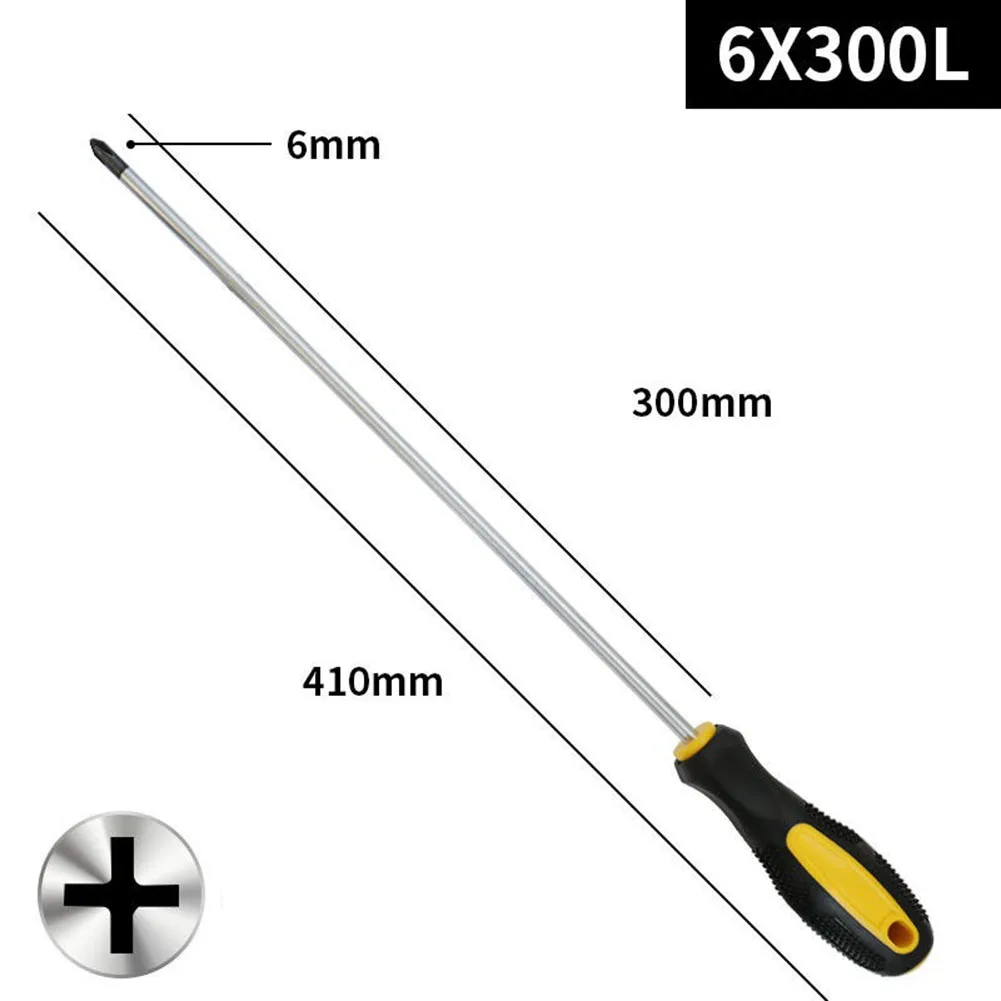 12Inch-Long-Slotted-Cross-Screwdriver-Magnetic-Screwdriver-With-Rubber ...