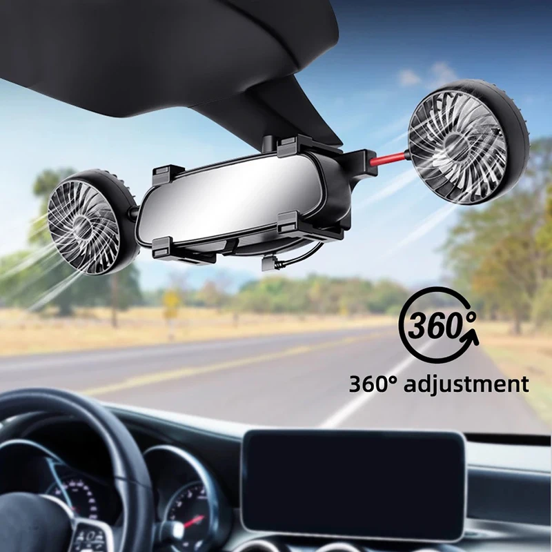 12-24V-Car-Rearview-Mirror-Fan-360-Adjustable-Cooling-Air-Fan-For-Suv ...