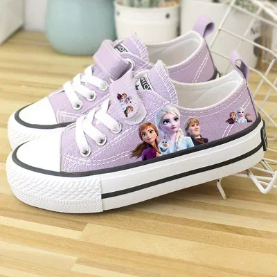 Disney-Children-s-Canvas-Shoes-frozen-elsa-Low-top-Girls-Shoes-PU ...