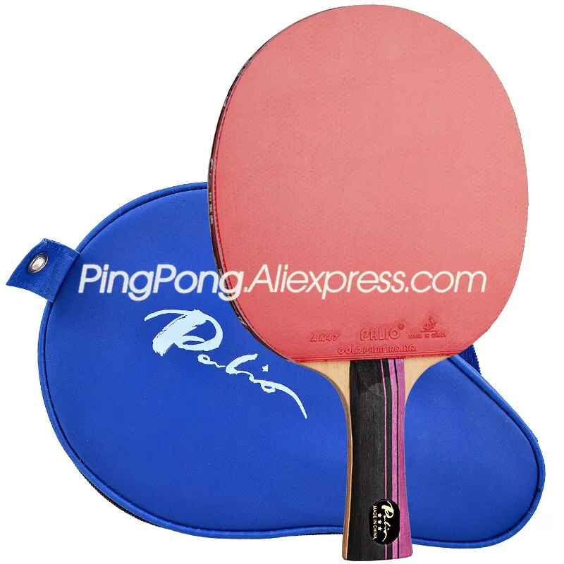 PALIO 3 STAR Table Tennis Racket with CJ8000 Rubber Sponge Racket Bag ...