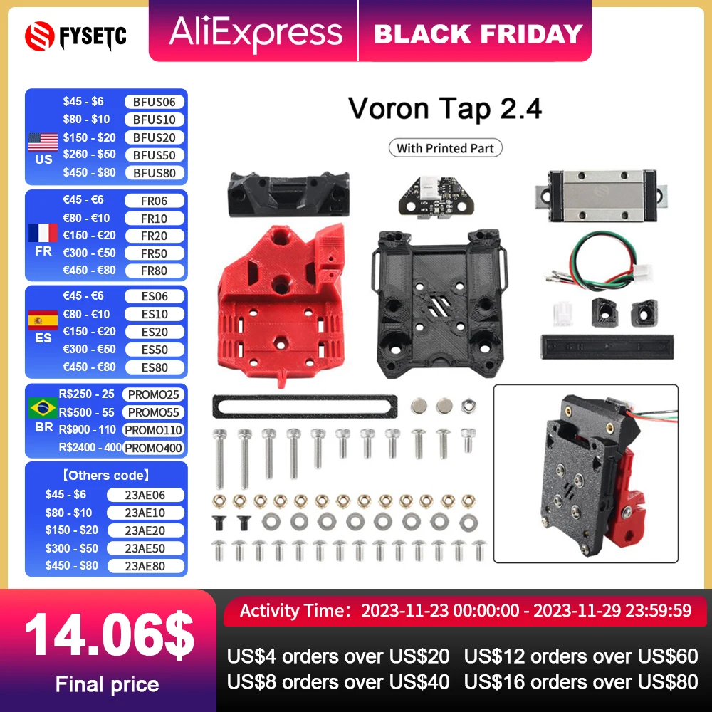 FYSETC-Voron-Tap-V2-4-Kit-RC8-OptoTap-V2-4-PCB-with-398-Sensor-and ...