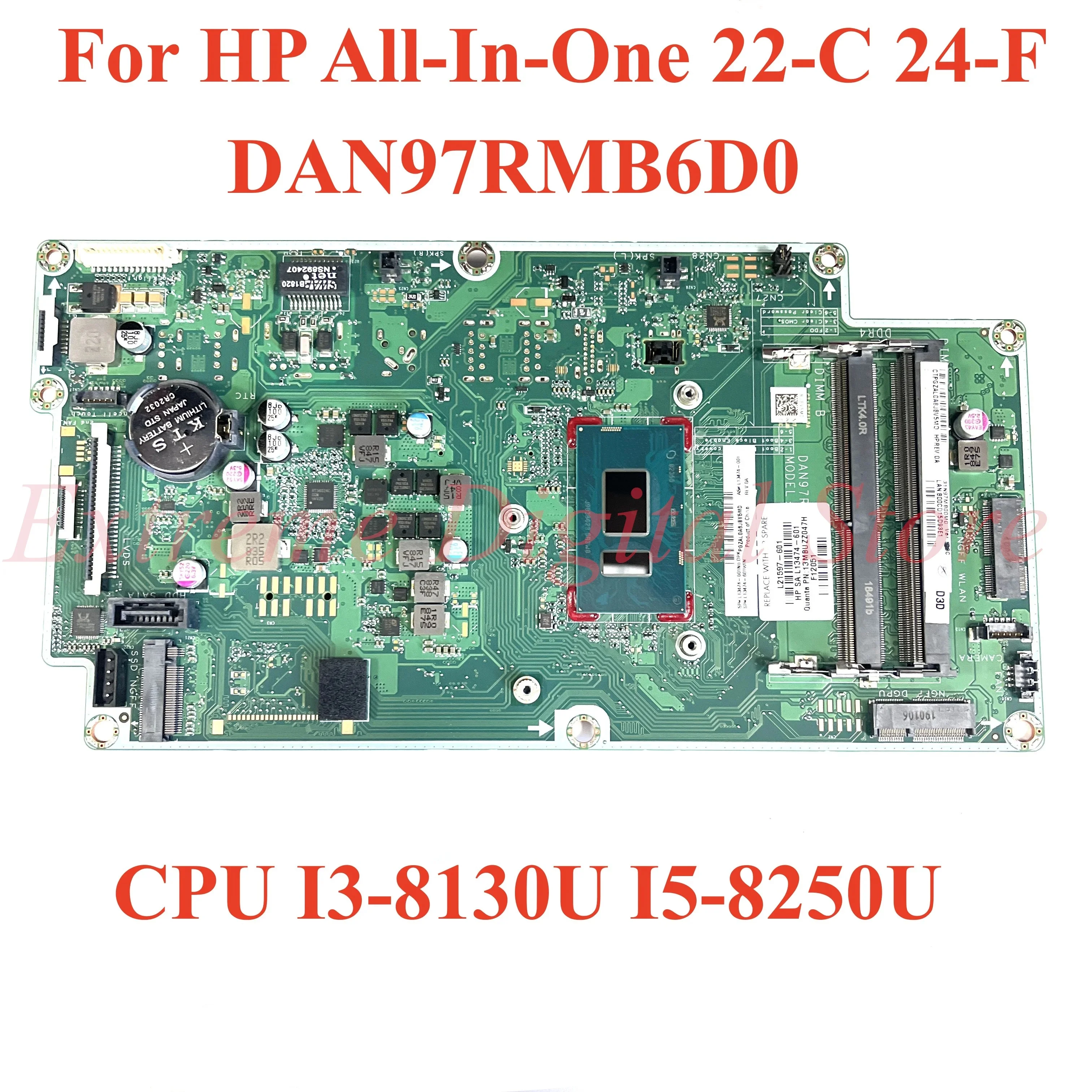 For HP All In One 22-C 24-F Laptop motherboard DAN97RMB6D0 with CPU I3 ...