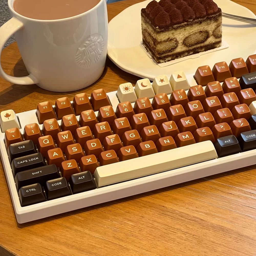 New-Arrival-Rich-Coffee-SA-profile-Double-shot-keycaps-ABS-GMK-theme ...