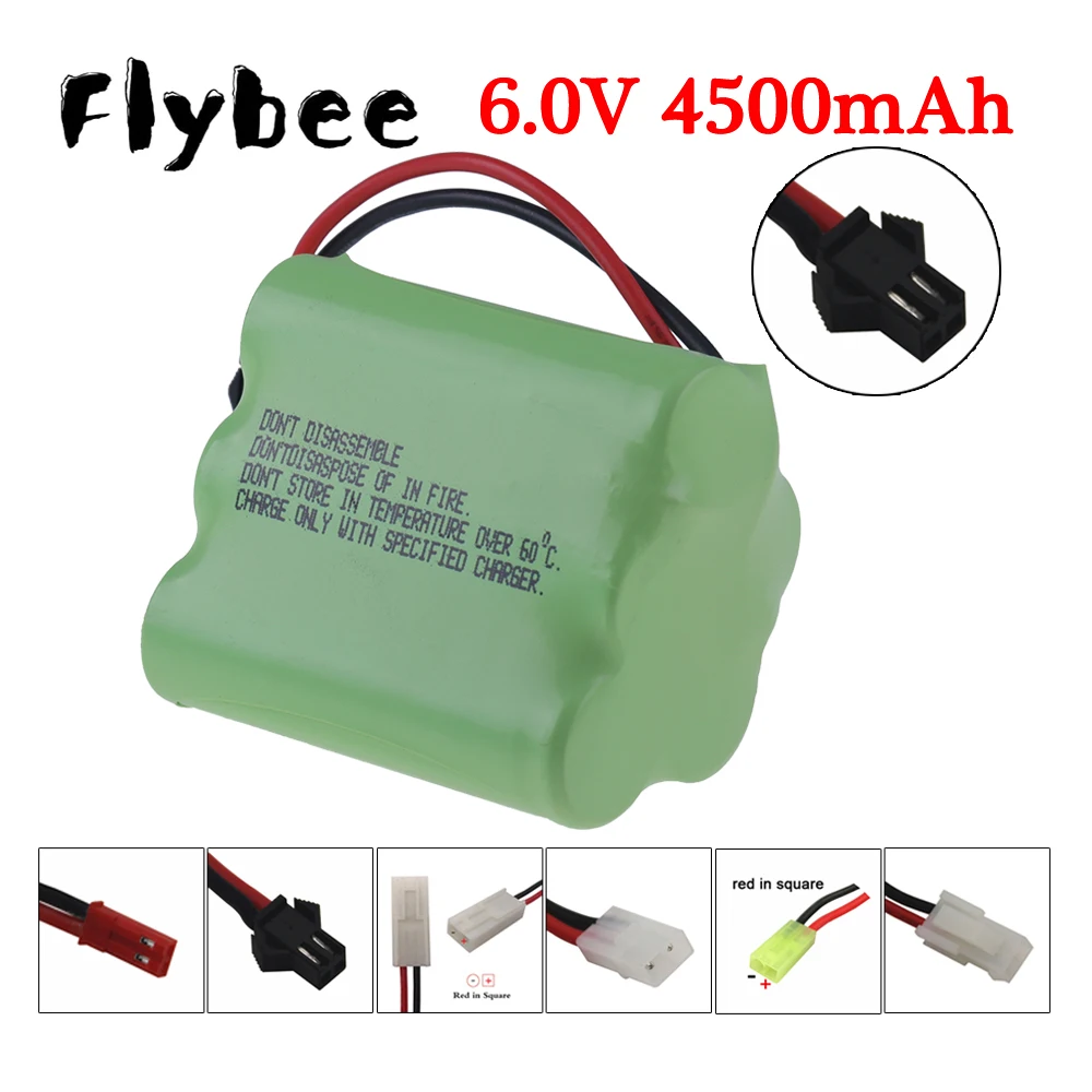 6V 4500mah NI-MH Battery for RC Electric Toys Cars Trucks Tanks Boats ...