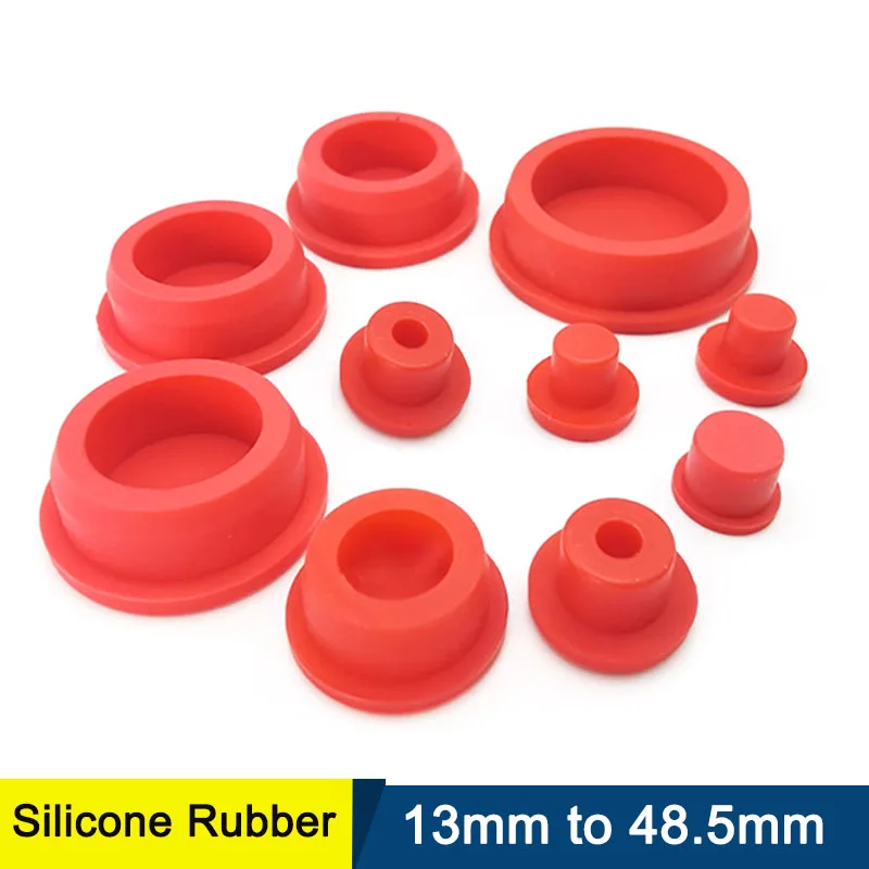 1pcs-Red-Environmental-Silicone-Rubber-Hole-Caps-13mm-48-5mm-Round-Hole ...