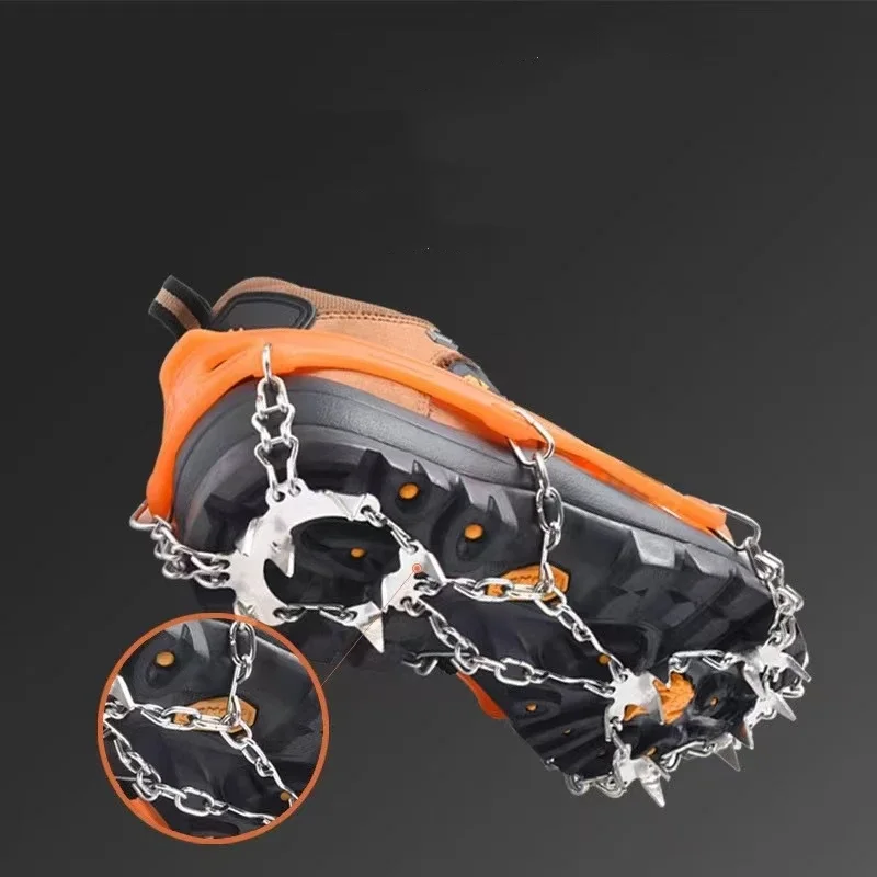 18 Teeth Climbing Crampon Antiskid Crampon Shoe Cover Ice Grasping ...