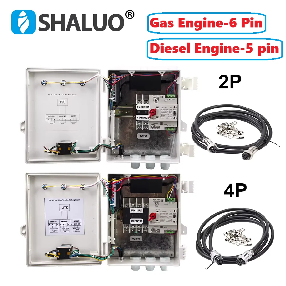 10KWGasoline Diesel Engine ATS Control Box Auto Start Controller Single ...