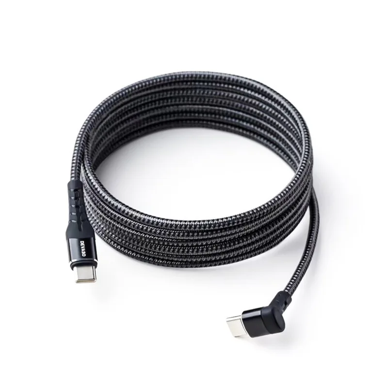 Type-C-to-C-2m-4m-Data-Cable-Braided-Charging-Cable-90-Degree-Power ...