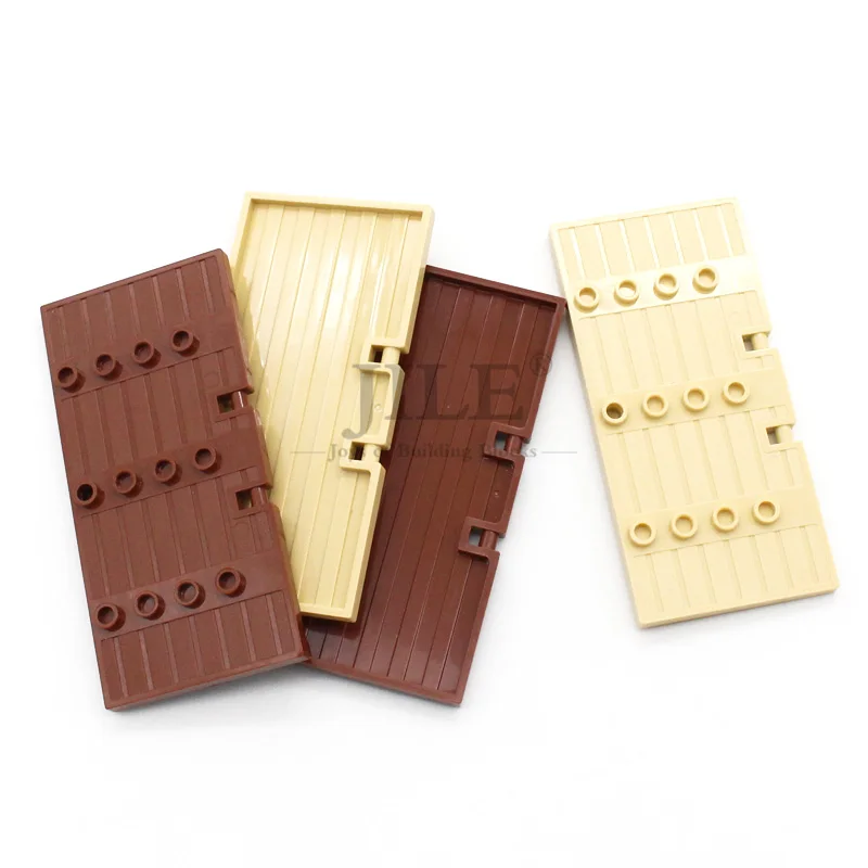 6pcs Moc Wood Grain Door 1x5x8 1/2 Stockade 87601 DIY Building Blocks ...