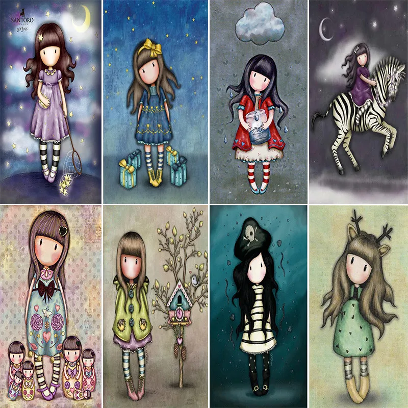 Cute-Little-Girl-5D-Diamond-Painting-Belief-Diamond-Embroidery-DIY-Full ...