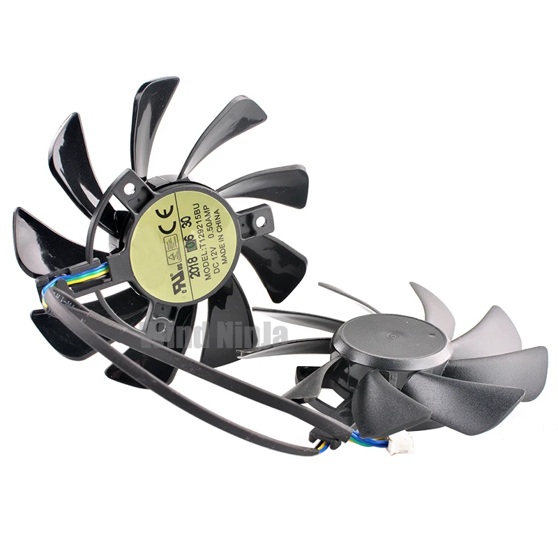 T129215BU 4-Pin Graphics Card Cooling Fan DC12V 0.50A Compatible with ...