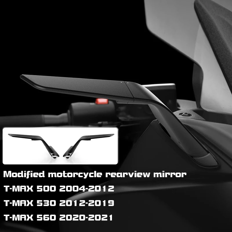 Motorcycle Adjustable CNC Fixed Wing Rearview Mirror For Yamaha T-MAX ...