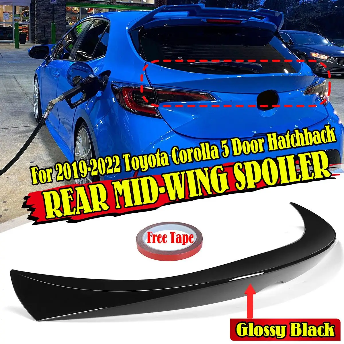 New Car Rear Spoiler Wing Lip Extension For Toyota Corolla 5 Door ...