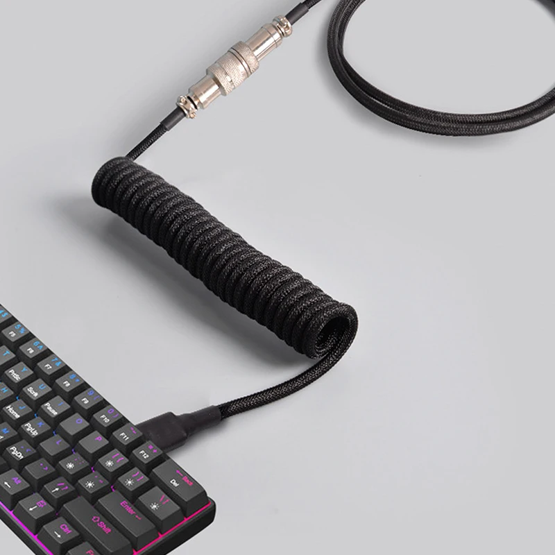 Mechanical-Keyboard-Coiled-Cable-Wire-Type-C-Custom-Usb-Port-Cable ...