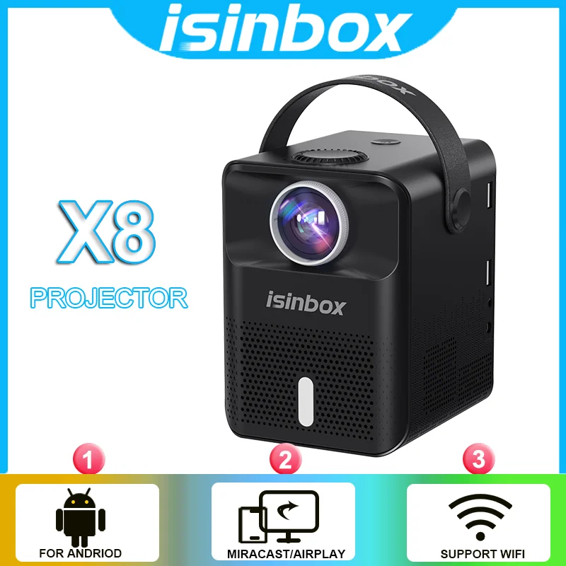 ISINBOX X8 Portable Projector Android 5G WIFI Home Theater Cinema ...
