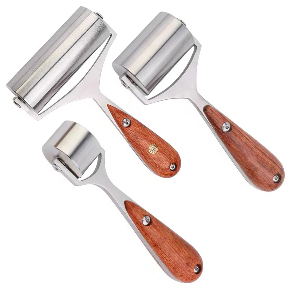 25/60/90mm Leather Roller Glue Edges Laminating Wheel Pear Wood Craft ...