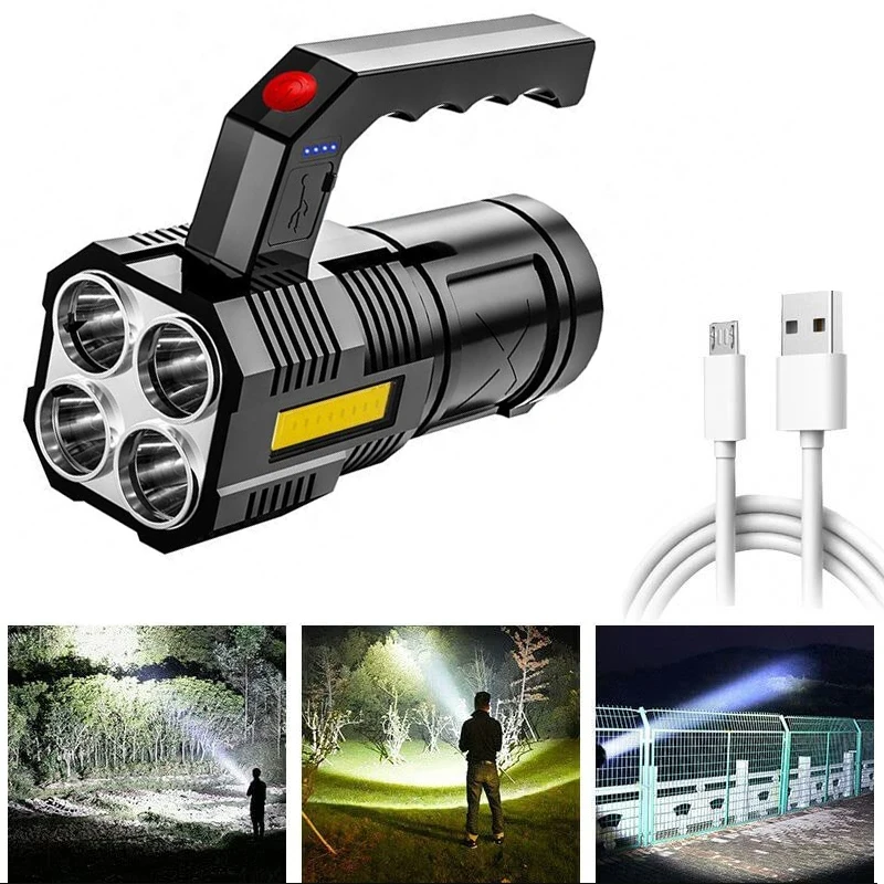 LED-Flashlight-Camping-Ultra-Bright-Torch-Flightlight-USB-Rechargeable ...