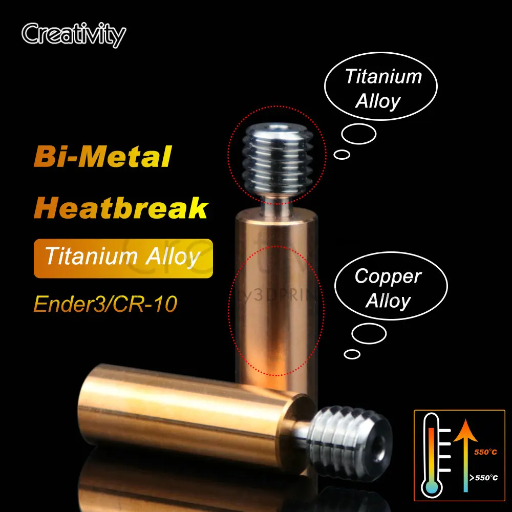 Ender3-CR10-Bimetal-Heatbreak-Titanium-Alloy-Heat-Break-Throat-For ...