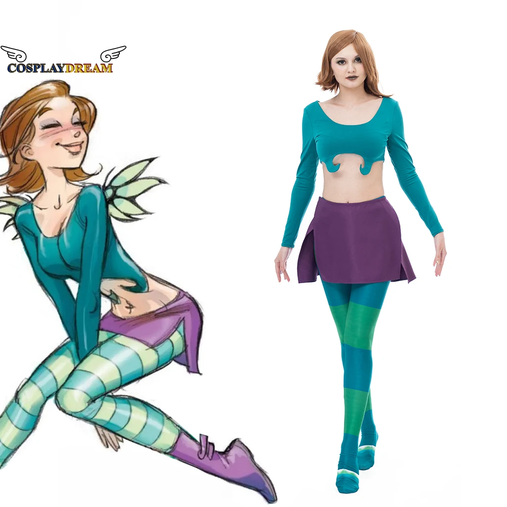 W.i.t.c.h Irma Lair Cosplay Costume Crop Tops and Mini Skirt Pants Set ...