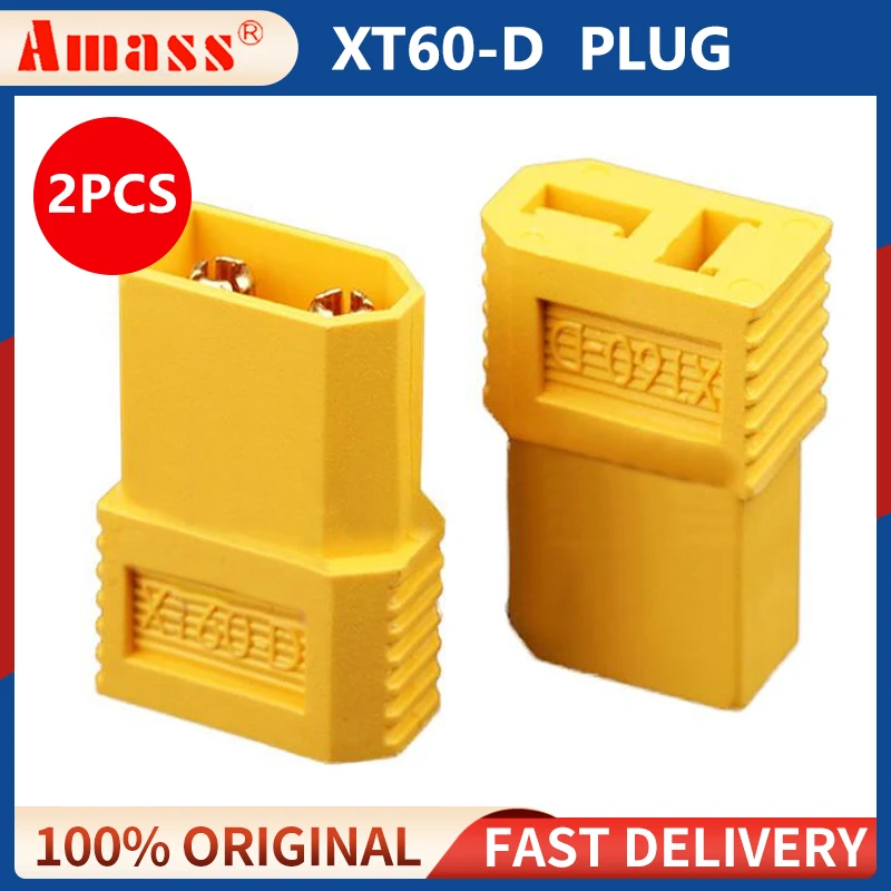 2PCS-Amass-XT60-D-Plug-Change-over-Plug-Connector-XT60-Male-To-T-Female ...