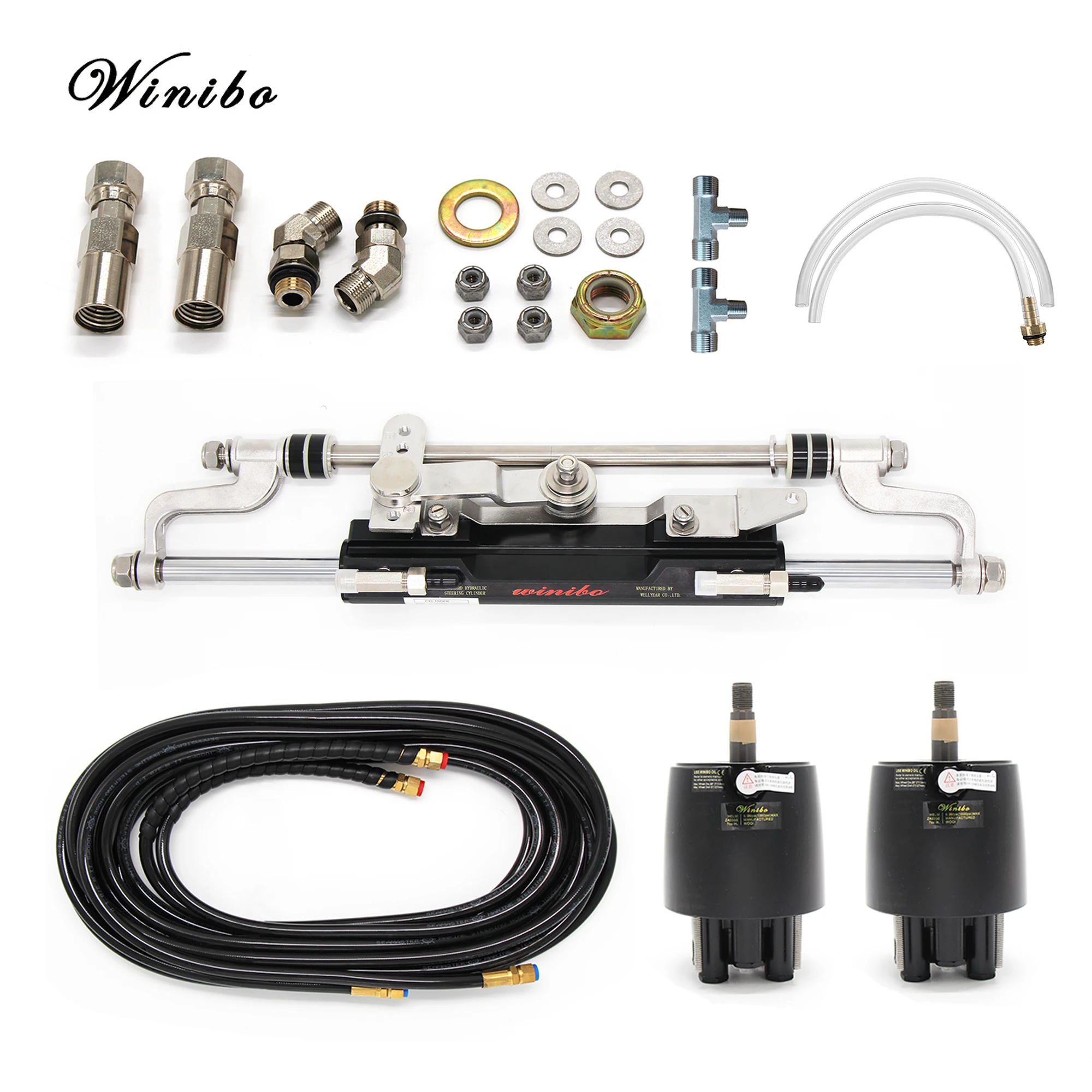 Winibo Dual Pump Hydraulic Steering System For 300HP Outboard With T ...