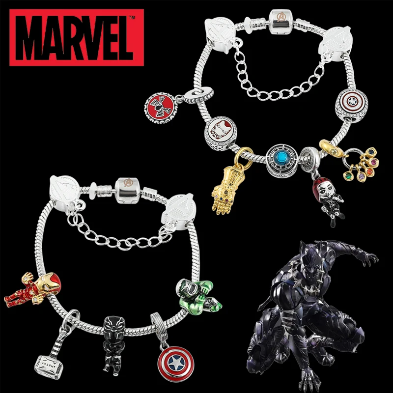 Marvel Superhero Bracelet Avengers Infinity Stones Mjolnir Thor Hammer ...