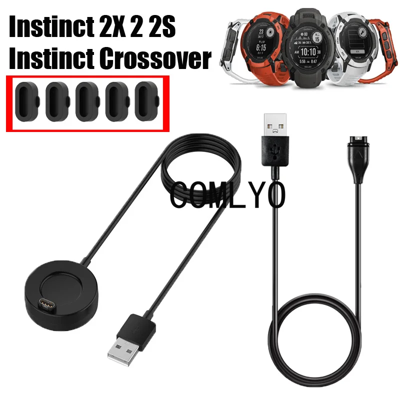 For-Garmin-Instinct-2-2X-2S-Crossover-Solar-Sports-Charger-USB-Fast ...